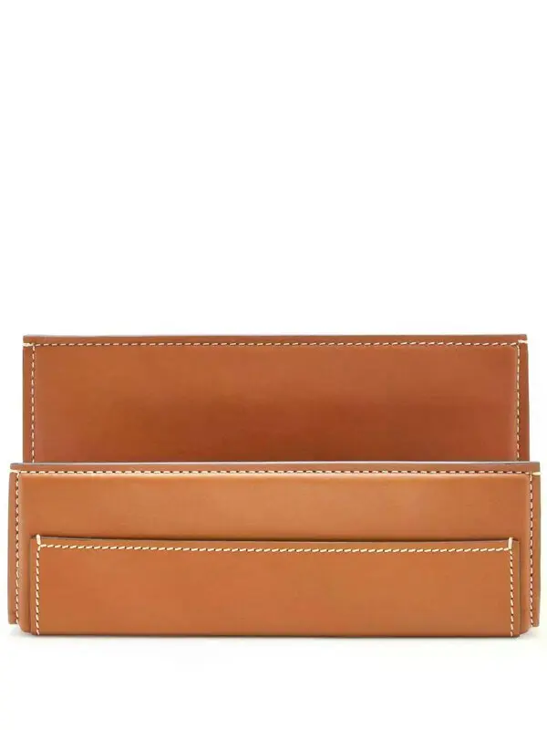 Ralph Lauren Brennan Leather Letter Rack Saddle - Brown