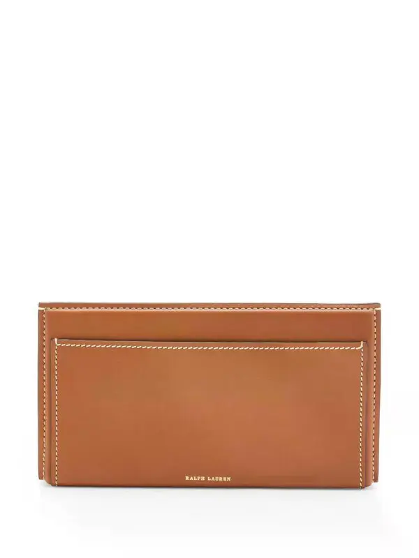 Ralph Lauren Brennan Leather Letter Rack Saddle