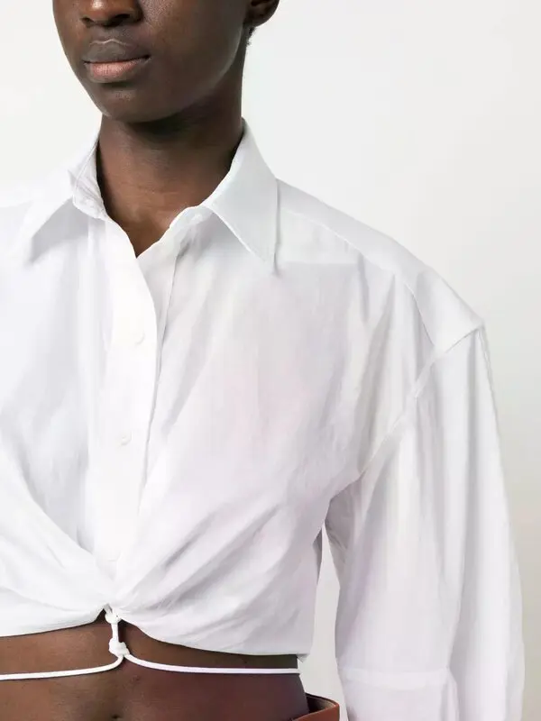 Jacquemus La Chemise Plidao Cropped Shirt