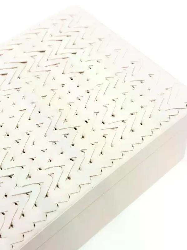 Ralph Lauren Adrienne Woven Leather Box