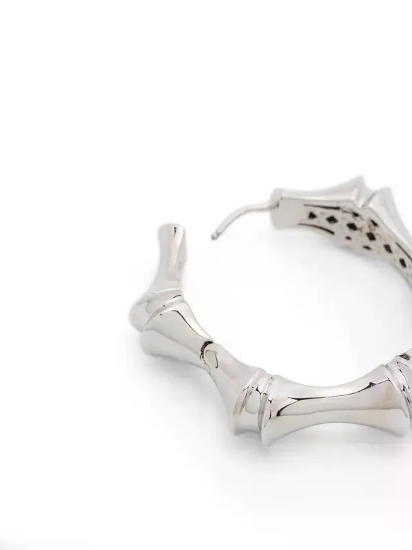 Eddie Borgo Large Bambu Hoop Earrings - Silver