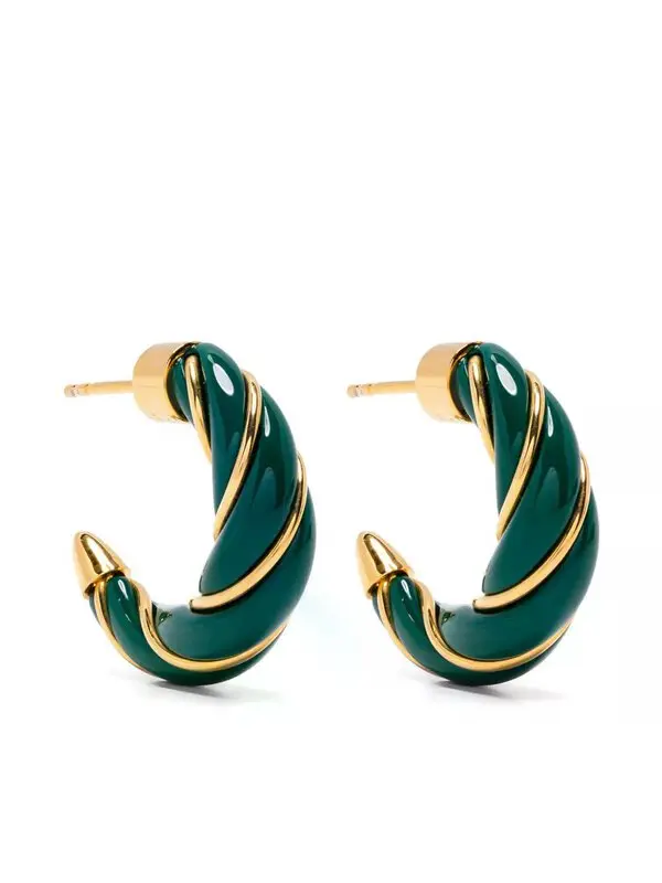 AURÉLIE BIDERMANN Mini Diana Twisted Hoop Earrings - Gold