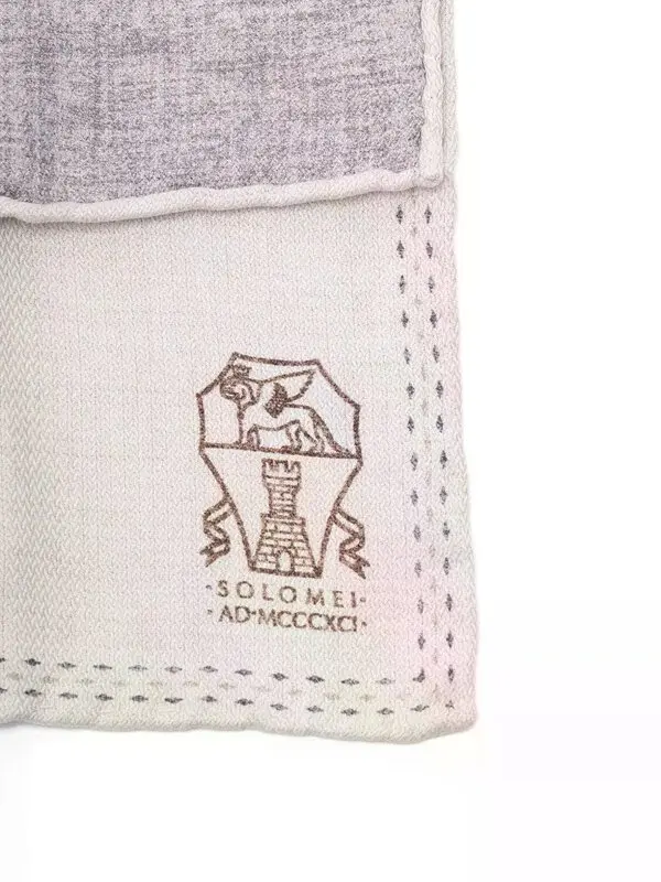 Brunello Cucinelli Silk Pocket Square - Neutrals