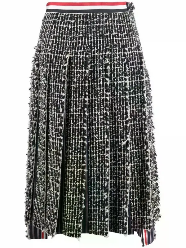 Thom Browne Patterned Jacquard Pleated Skirt