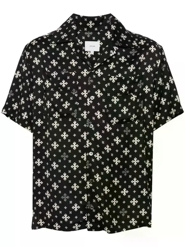 Rhude Bandana-print Rayon Shirt - Black