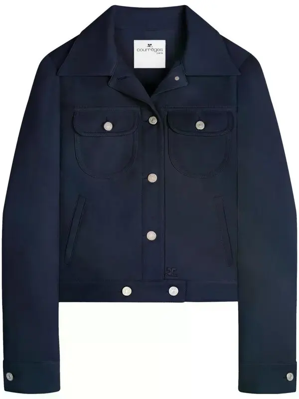 COURREGES Trucker Twill Jacket - Blue