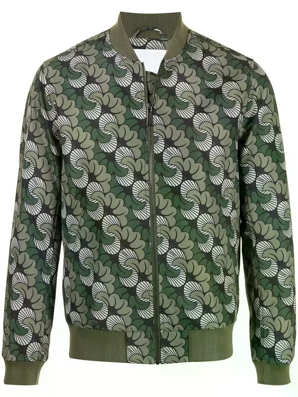 PORTS V Abstract-print Bomber Jacket