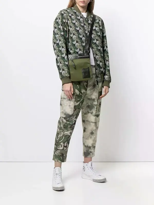 PORTS V Abstract-print Bomber Jacket