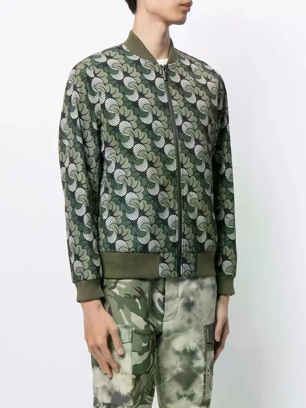 PORTS V Abstract-print Bomber Jacket