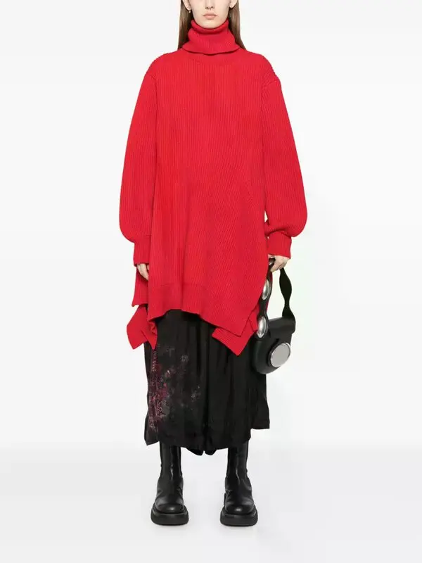Yohji Yamamoto Roll-neck Asymmetric Jumper