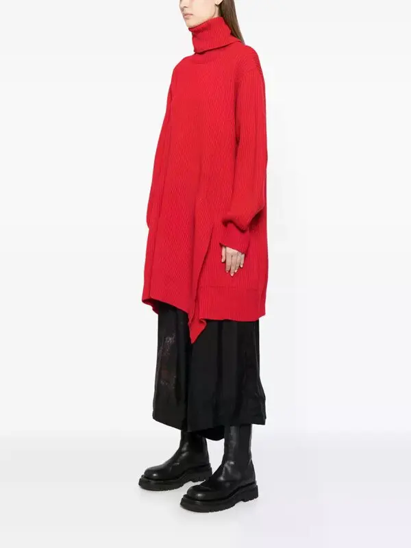 Yohji Yamamoto Roll-neck Asymmetric Jumper