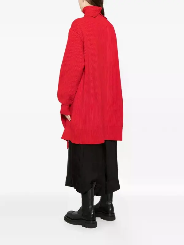 Yohji Yamamoto Roll-neck Asymmetric Jumper