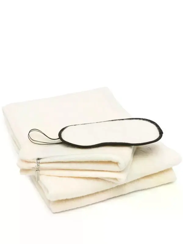 Ralph Lauren Cable-knit Cashmere Blanket Travel Set - Neutrals