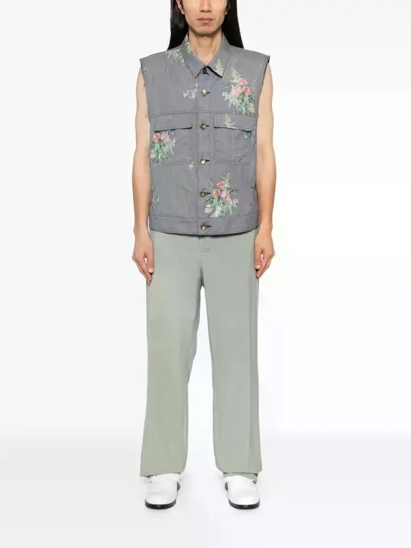BED J.W. FORD Floral-pattern Sleeveless Vest