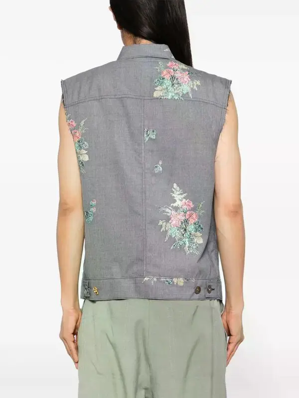 BED J.W. FORD Floral-pattern Sleeveless Vest