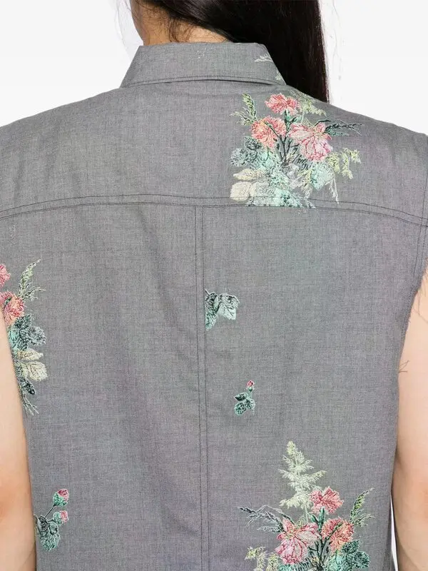 BED J.W. FORD Floral-pattern Sleeveless Vest
