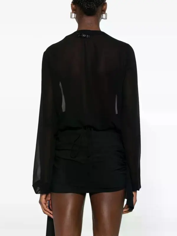 Attico V-neck Fringed Blouse