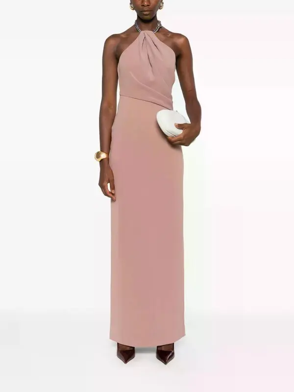Solace London Riva Maxi Dress - Brown