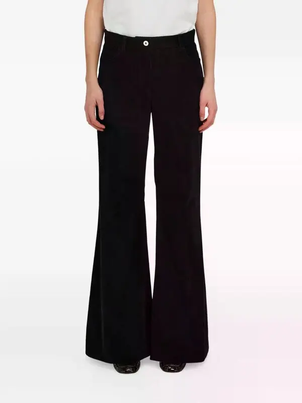 FERRAGAMO Flared Trousers - Black