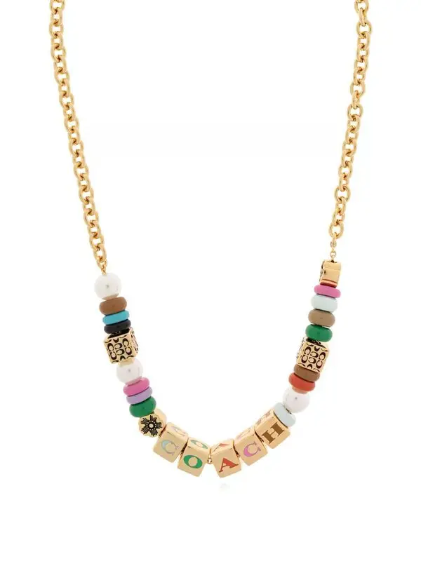 COACH Bead-embellished Charm Necklace