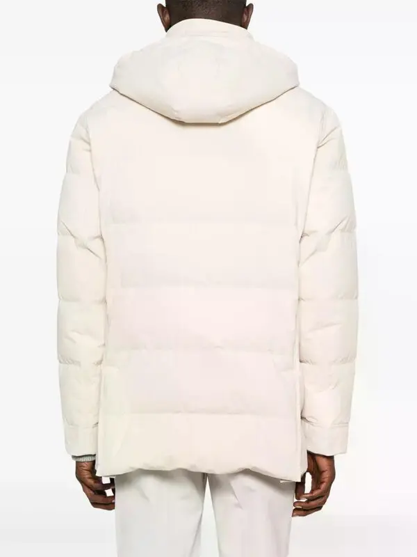 Brunello Cucinelli Hooded Puffer Jacket - Neutrals