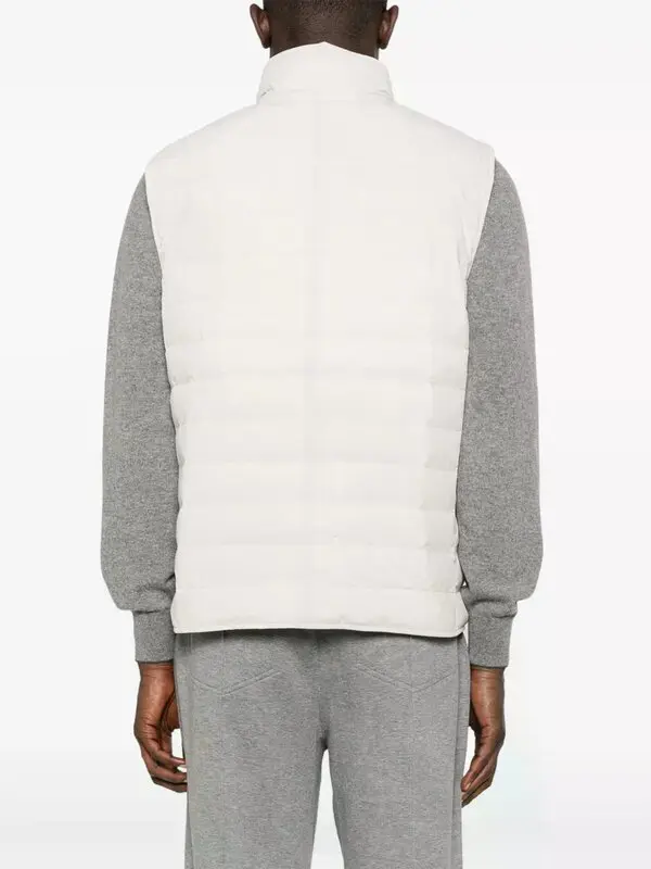 Brunello Cucinelli High-neck Waistcoat - Grey