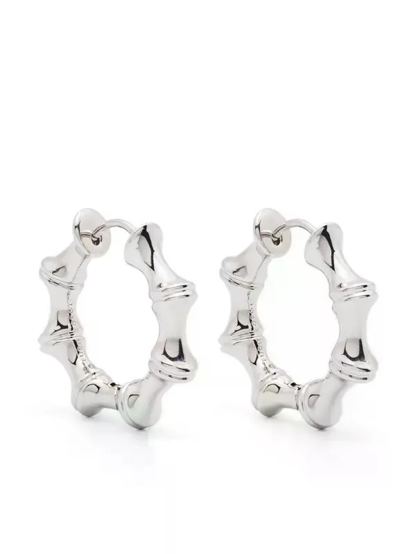 Eddie Borgo Bambu Hoop Earrings - Silver