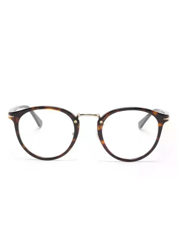 Montblanc Round-frame Glasses - Brown