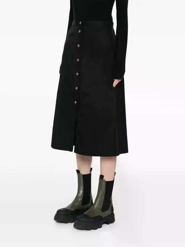 Moncler Button-up Midi Skirt