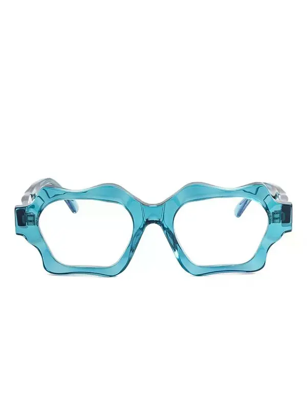 KUBORAUM G6 Sculptural-frame Glasses - Blue