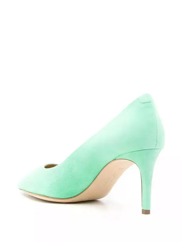 FERRAGAMO Ilary Suede Pumps - Green