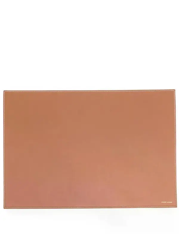 Ralph Lauren Small Brennan Leather Desk Blotter - Brown
