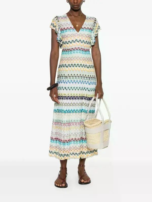 Missoni V-neck Midi Dress