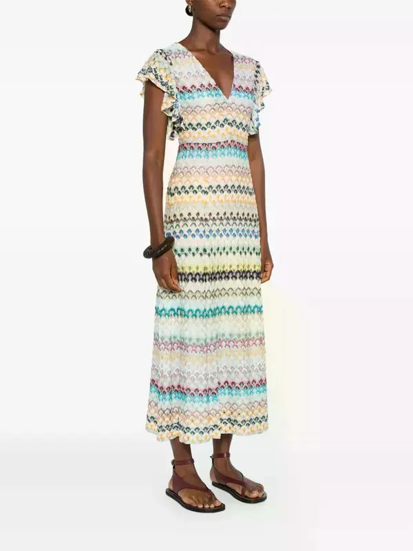 Missoni V-neck Midi Dress