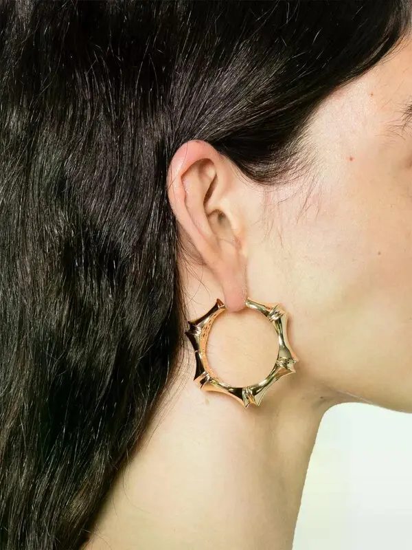 Eddie Borgo Largu Bambu Hoop Earrings - Gold