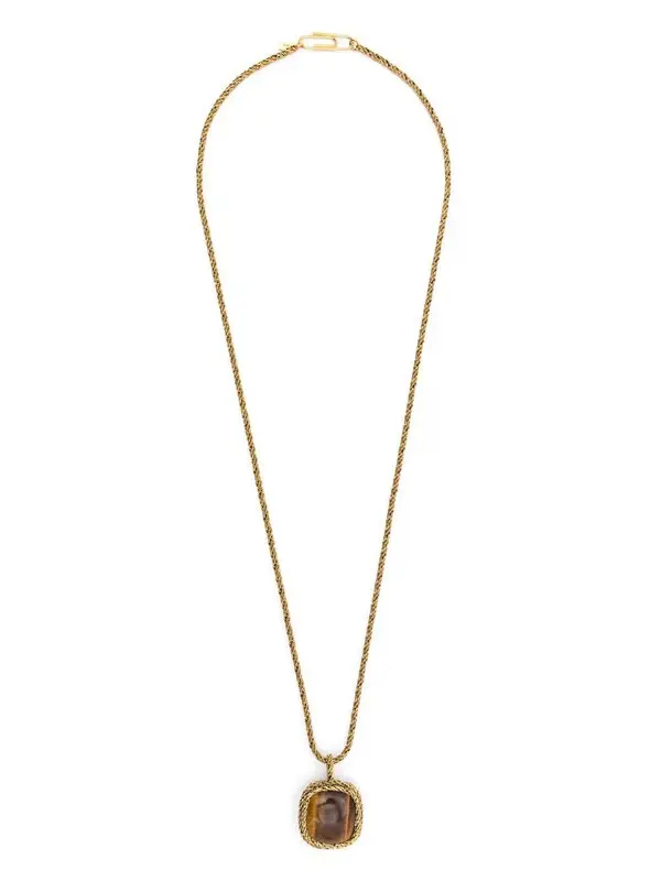 AURÉLIE BIDERMANN Miki Tiger Eye Necklace - Gold