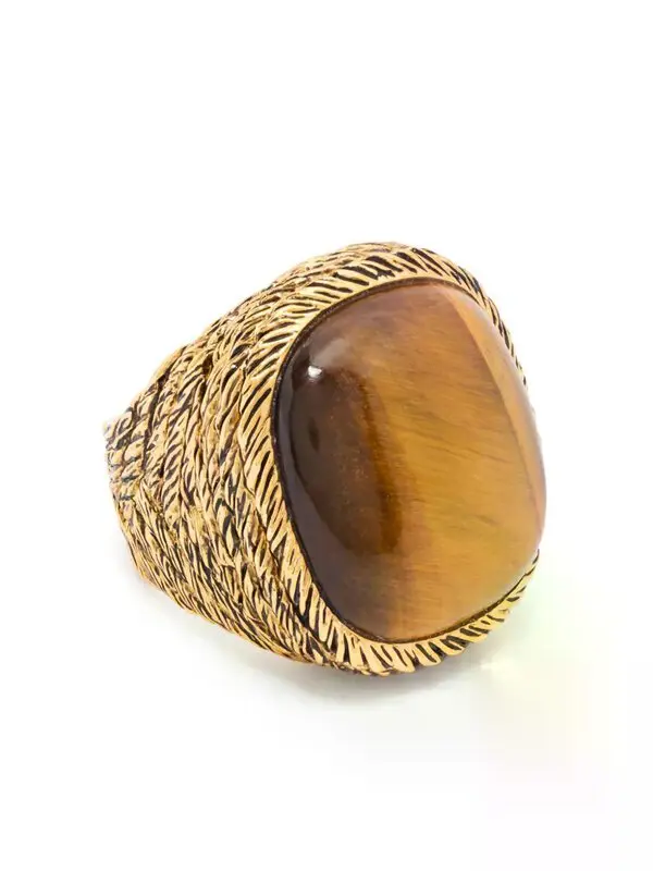 AURÉLIE BIDERMANN Miki Tiger Eye Ring - Gold