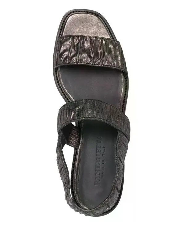 PANTANETTI Metallic Elasticated Slingback Sandals