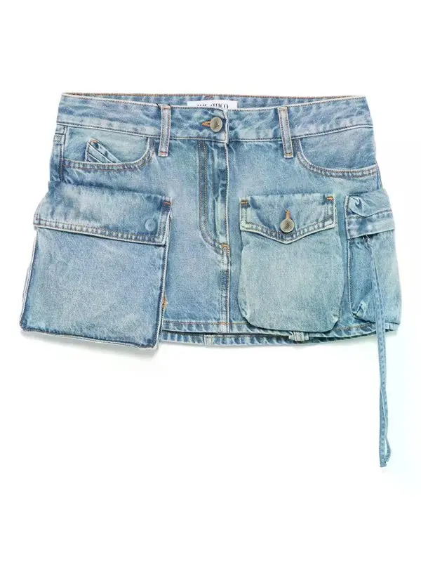 Attico Mini Cargo Skirt - Blue