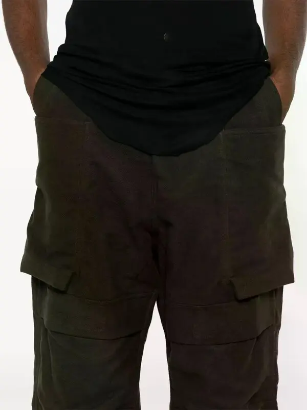 Rick Owens Stefan Cotton Cargo Trousers - Green