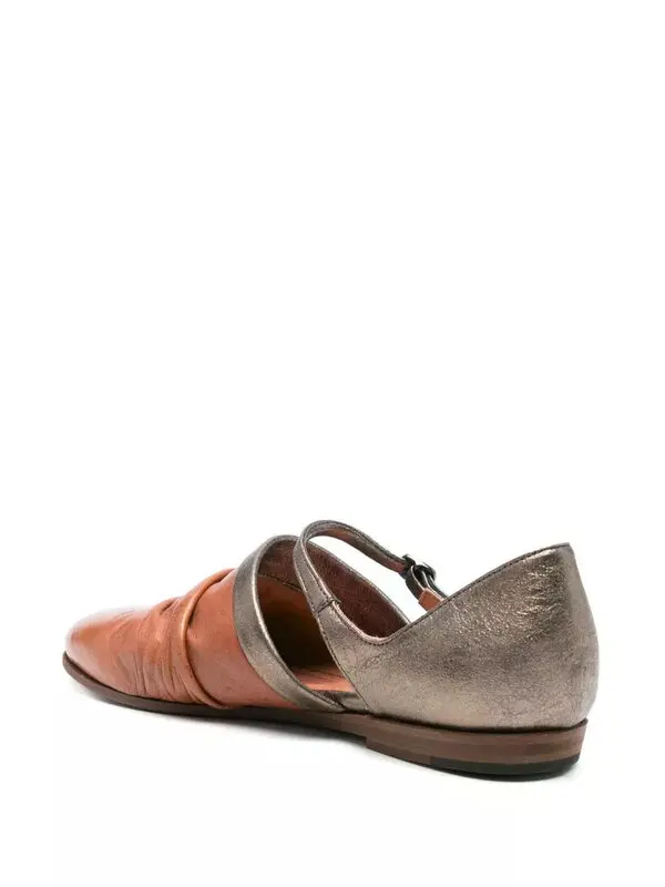 PANTANETTI Metallic Ballet Flats - Brown