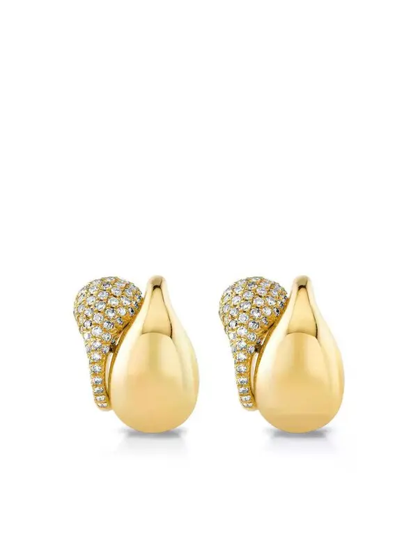 Shay 18kt Yellow Double Drip Diamond Earrings - Gold
