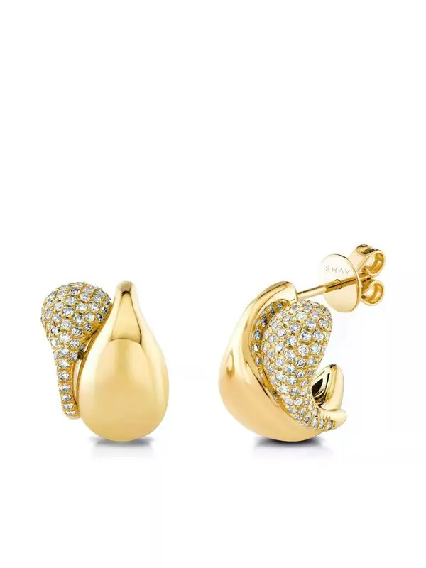 Shay 18kt Yellow Double Drip Diamond Earrings
