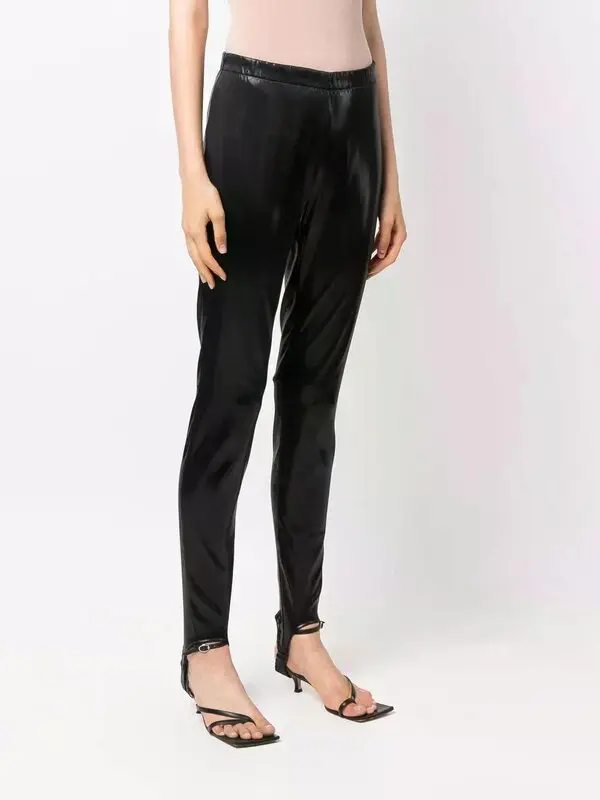 Dsquared2 Faux Leather Stirrup Leggings