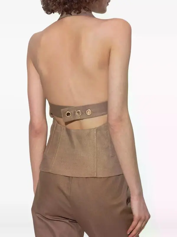 Cult Gaia Zip-up Halterneck Vest