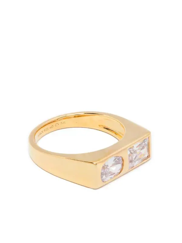 MARIA BLACK Us Three Signet Ring - Gold