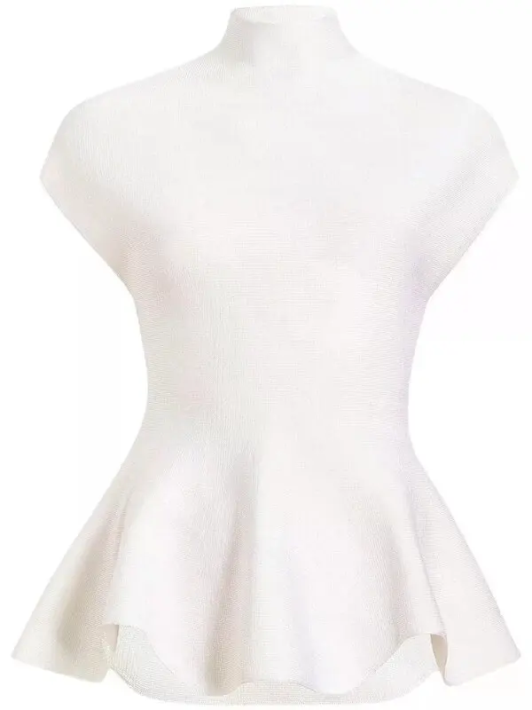 Khaite Peplum Hem Top - White
