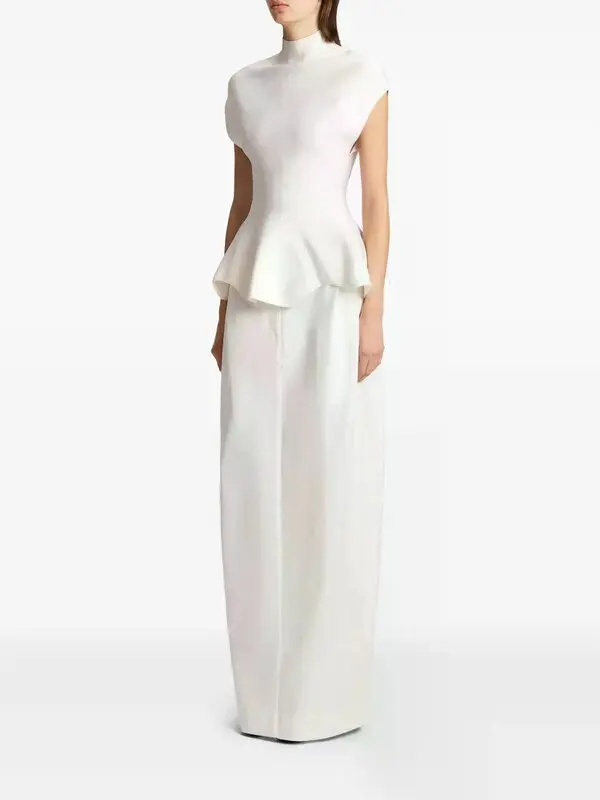 Khaite Peplum Hem Top - White