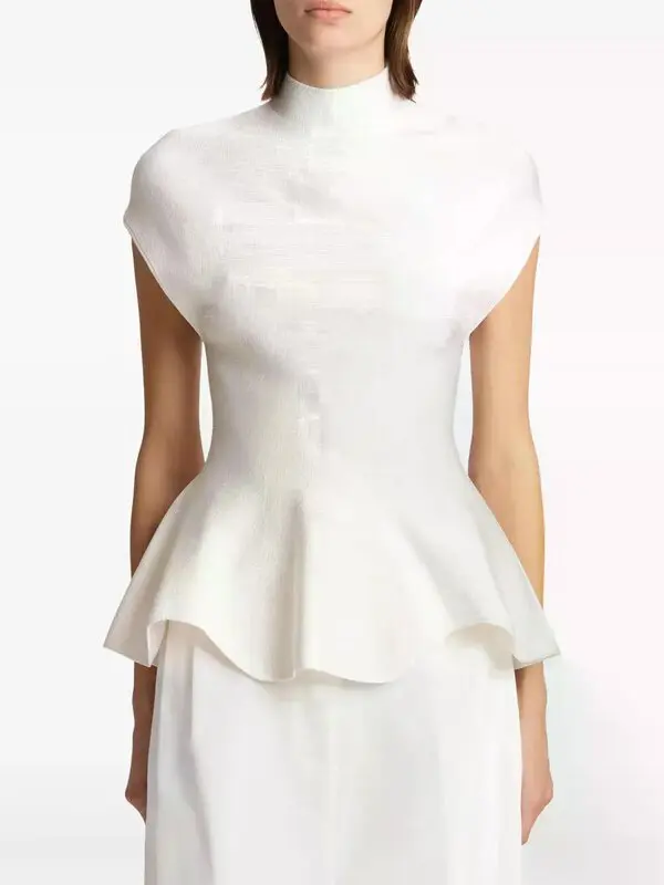 Khaite Peplum Hem Top - White