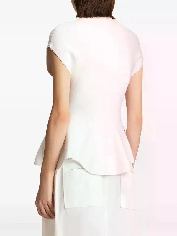 Khaite Peplum Hem Top - White